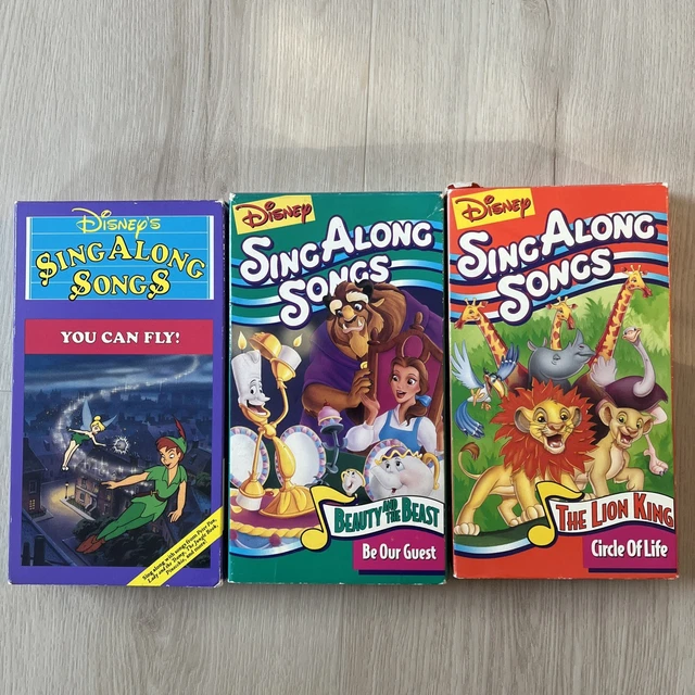 DISNEY SING ALONG Songs VHS Lot or 3 Beauty of the Beast Lion King ...