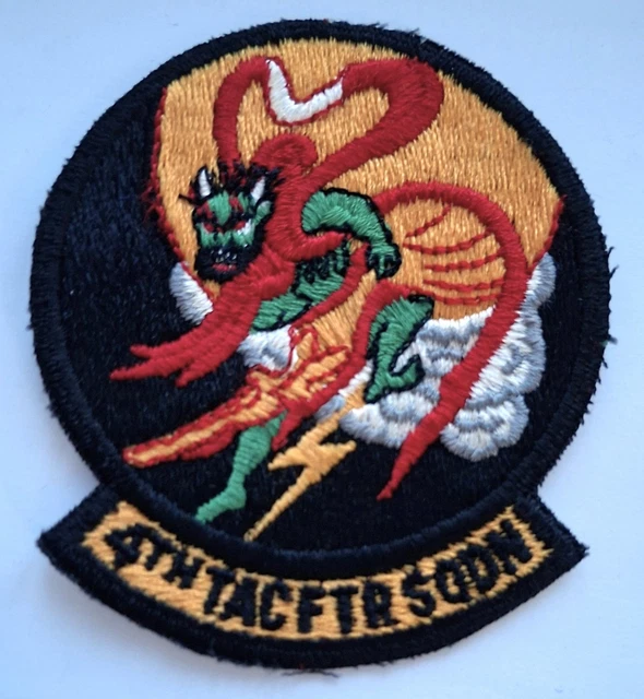 VINTAGE 80S USAF 4th TFS Tactical Fighter Squadron Fighting Fuujins ...