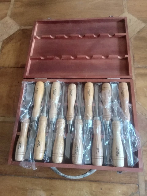 POWERFIX PROFI 12 Piece Set Of Wood Turning Chisels Lightly Used £21.00 ...