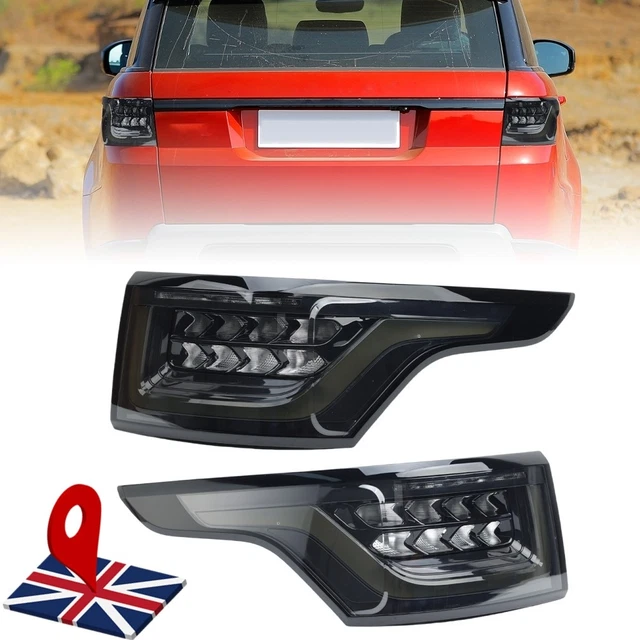PAIR SEQUENTIAL LED Rear Smoked Tail Light For Range Rover Sport L494 ...