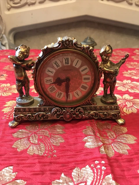 VINTAGE SPLENDEX WEST Germany Clock In Spelter Japanese Case £25.00 ...
