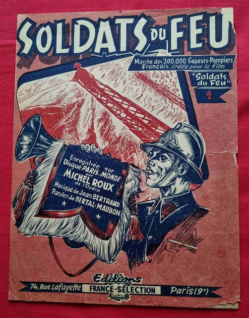 RARE PARTITION MUSIQUE De Film Soldats Du Feu Sapeurs Pompier Disque ... RARE PARTITION MUSIQUE De Film Soldats Du Feu Sapeurs Pompier Disque ...