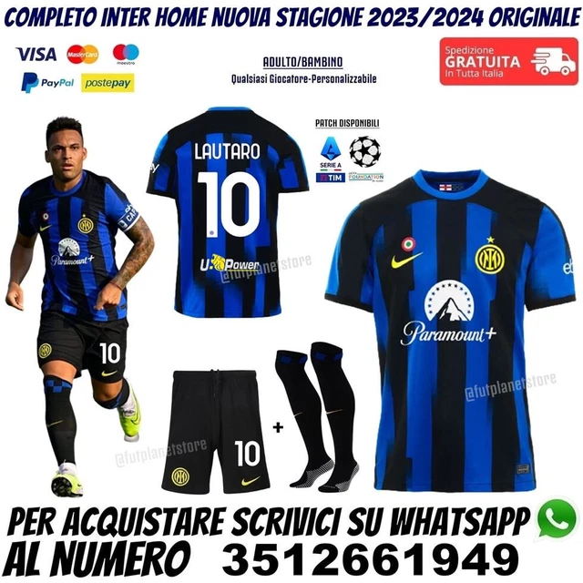 MAGLIA INTER LAUTARO Martinez 2023 2024 Adulto Bambino Completo ...