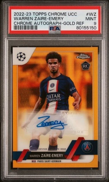 TOPPS CHROME UCC Warren Zaire Emery Autograph Psg Paris 42/50 Psa 9 EUR ...