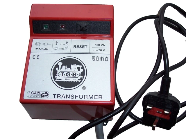 LGB 50110 G SCALE MODEL RAILWAY 240v POWER TRANSFORMER (5.5 AMP) - UK 3 ...