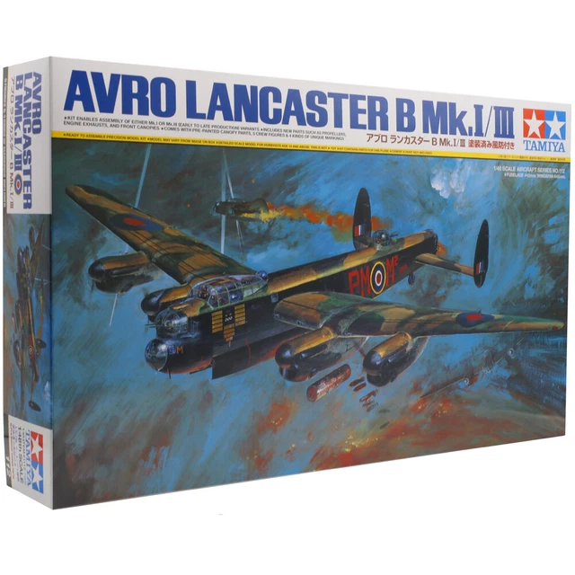 TAMIYA AVRO LANCASTER Bomber B Mk.I/III Model Kit 61112 WW2 Aircraft ...