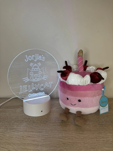 JELLYCAT INSPIRED ACRYLIC Light Personalised Shelf Display Logo Sign ...