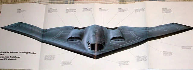 NORTHROP B-2A B2 Bomber Poster Aviation Aircraft Out of Print Display ...