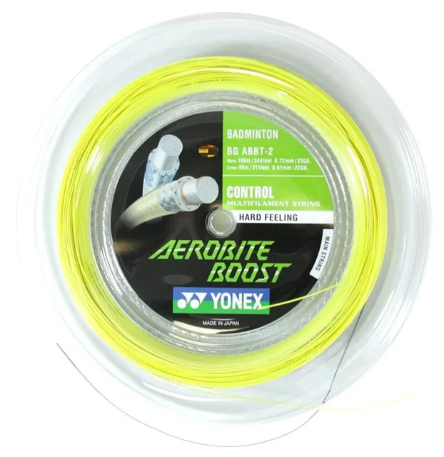YONEX AEROBITE BOOST Badminton Racket String 200m Reel - Gray / Yellow ...