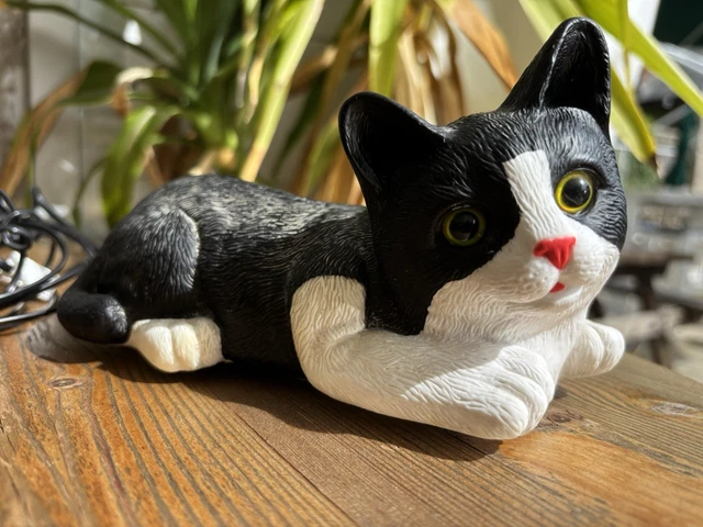 VINTAGE 1980 - 2000’s Meow Meow Black And White Cat Phone Retro Plastic ...