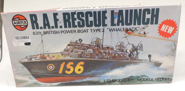 RARE! MAQUETTE AIRFIX 1/72 RAF Rescue Launch 63ft British Power Boat ...