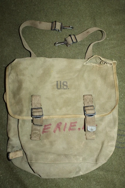 ORIGINAL WW2 U.S. Army Officers/Airborne Musette Bag, Named & 1944 ...