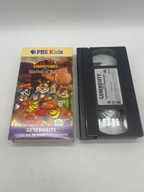 1996 PBS KIDS Adventures from the Book of Virtues Generosity VHS Tape £ ...