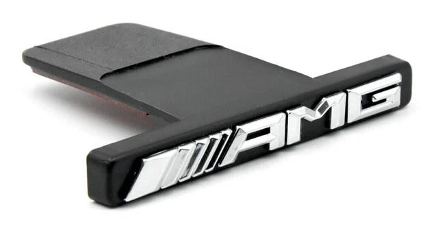 AMG FRONT GRILLE Emblem Panamericana Radiator Chrome Badge Mercedes C63 ...