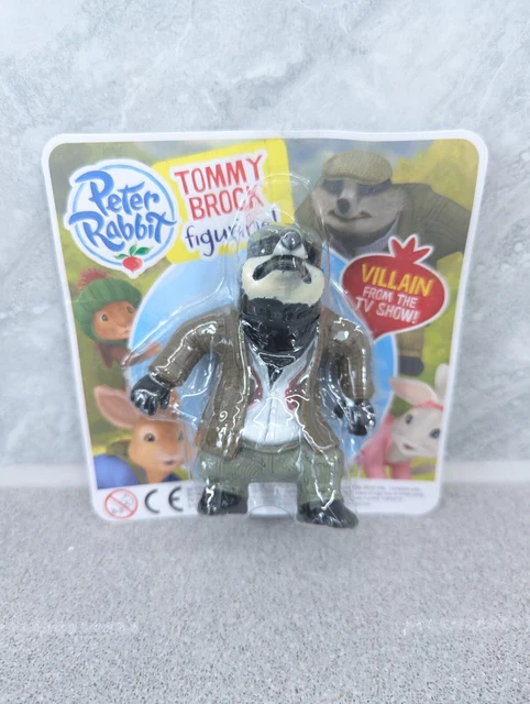 CBEEBIES PETER RABBIT Tommy Brock Hollow Magazine Toy Figure Badger NEW ...