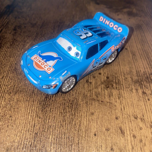 DISNEY PIXAR CARS Lightning McQueen Dinoco #95 Light Blue Die-Cast Car ...
