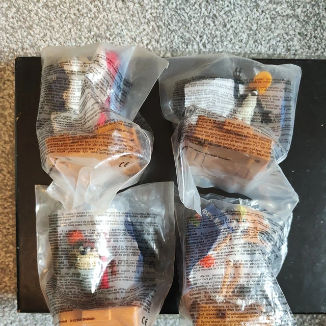 Mcdonalds Happy Meal 4 X Space Jam Toys Mint In Bag 1997 £543