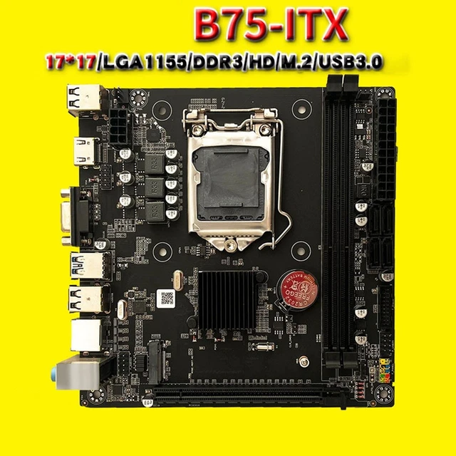 B75M ITX MOTHERBOARD LGA 1155 Desktop PC Support DDR3 NGFF NVME M.23601 ...