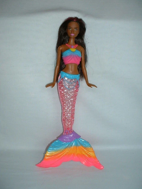 BARBIE DREAMTOPIA RAINBOW MERMAID Light Up Action Figure Toy Doll ...