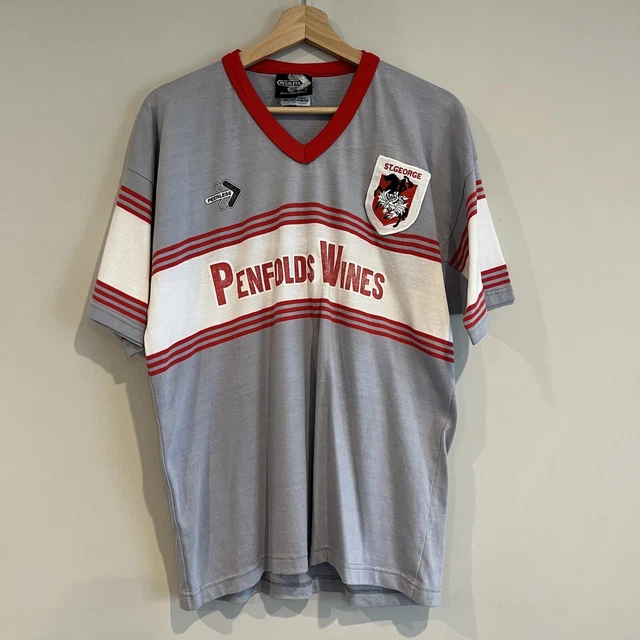 VINTAGE 90’S ST George Dragons Peerless Training Jersey Penfolds Wines ...