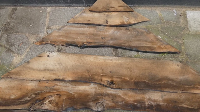 LIVE EDGE OAK Boards Vintage Cladding Antique Wooden Boards 100 Year ...