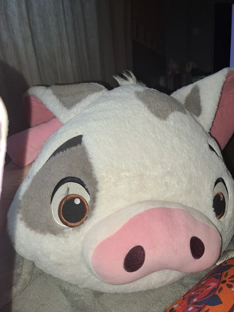 DISNEY STORE MOANA Pua the Pig Face 3D Cushion Pillow £9.99 - PicClick UK