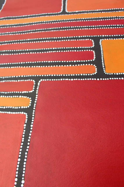 ABORIGINAL ART PAINTING by Sally Clark 58cm x 92cm EUR 101,24 - PicClick FR