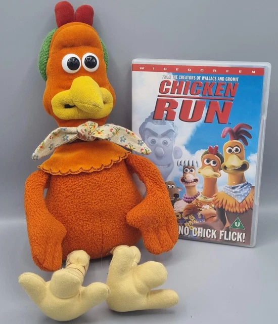 DREAMWORKS AARDMAN CHICKEN Run 1999 Ginger Beanie Toy Plush Teddy. Plus DVD Film £14.99 ...