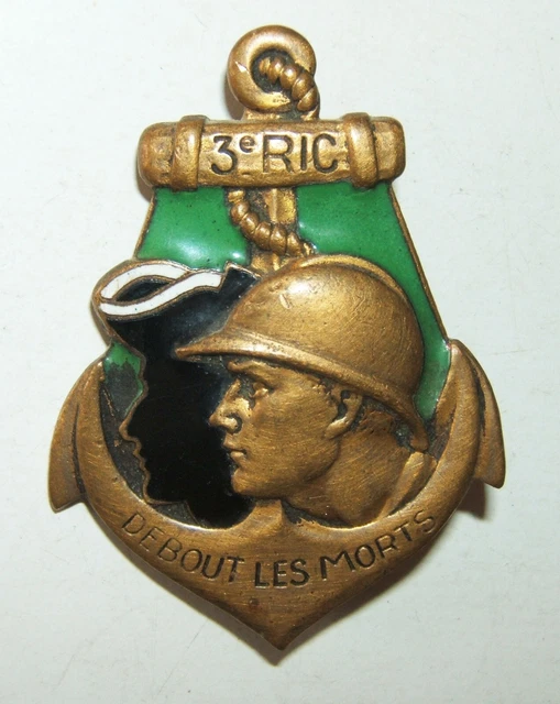 INSIGNE 3° REGIMENT D'INFANTERIE COLONIALE - Drago Romainville EUR 25,00 - PicClick FR