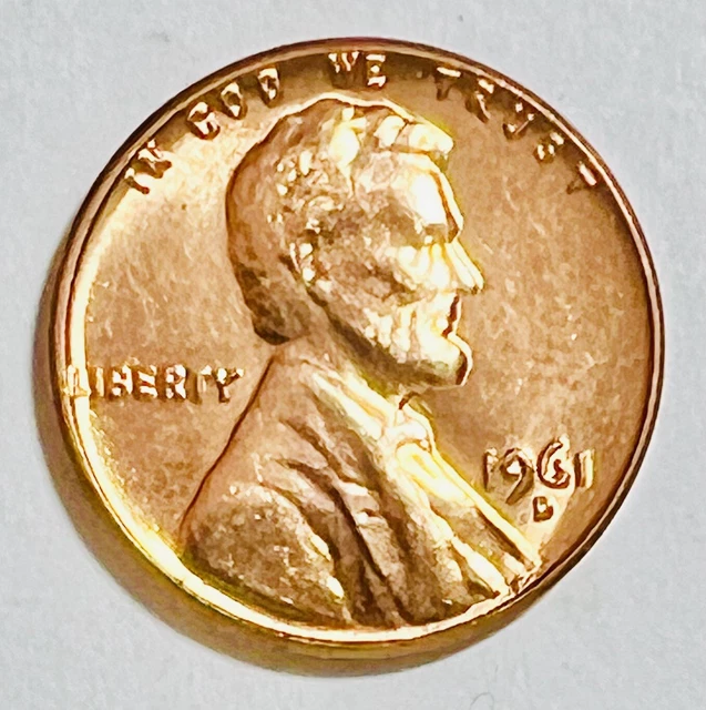 1961 D LINCOLN Obverse Memorial Reverse 1 Cent Double Die Obverse Error ...