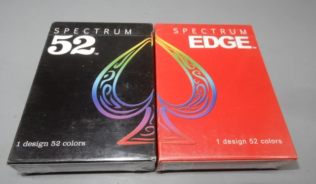 PAIR SPECTRUM 52 and SPECTRUM EDGE Playing Card deck NEW/SEALED 2015 £ ...