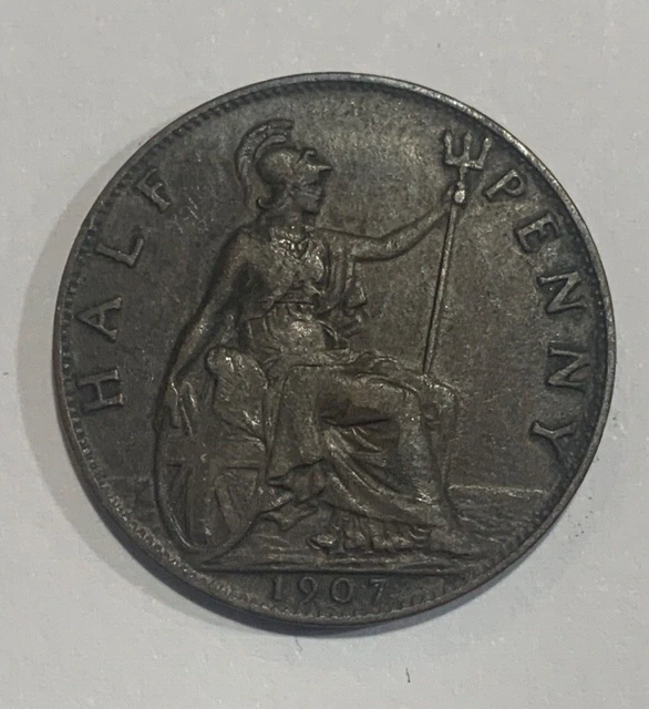 1907 GREAT BRITAIN Half Penny - Edward VII Coin $4.99 - PicClick AU