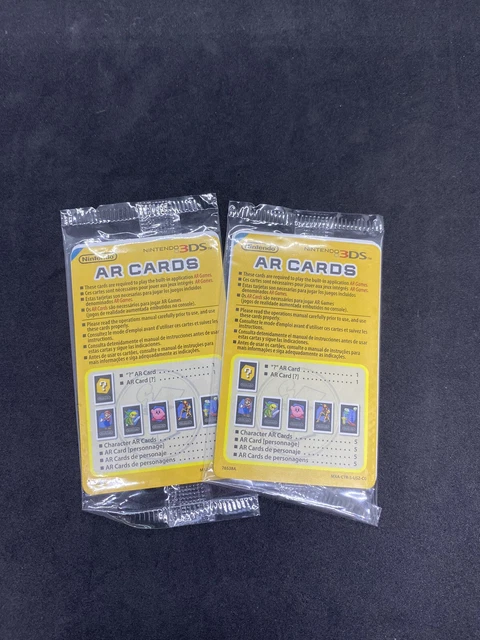 NINTENDO 3DS AR CARDS - BRAND NEW AND PLASTIC SEALED!!! Lot Of (2) $11. ...