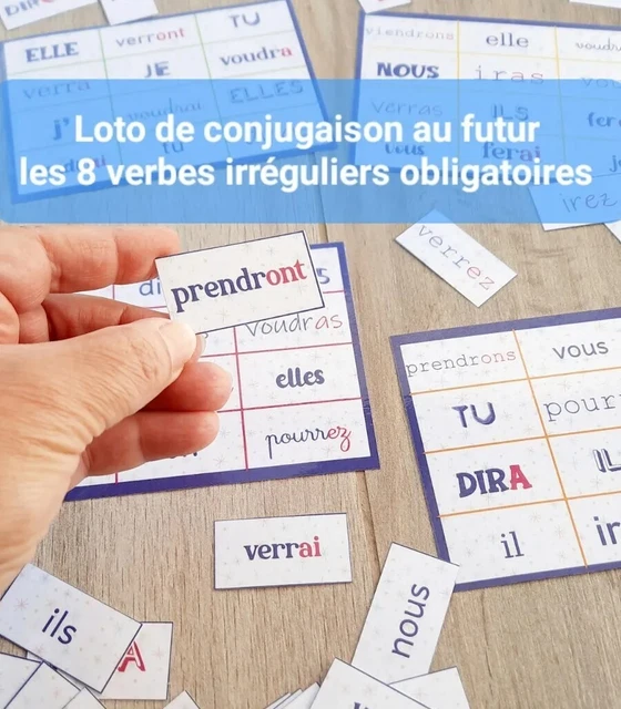 APPRENDRE LES LEÇONS De Conjugaison Au Futur, Jeu De Loto Pédagogique ...