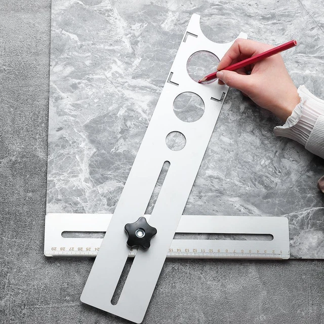 GLASS OPENING POSITION Ruler Tile Opening Locator Punching Locator ...
