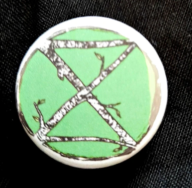 EXTINCTION REBELLION 1& Button Badge Symbol logo Climate Change Protest ...