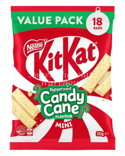 KITKAT PEPPERMINT CANDY Cane 18 Bars - 252g $9.56 - PicClick AU