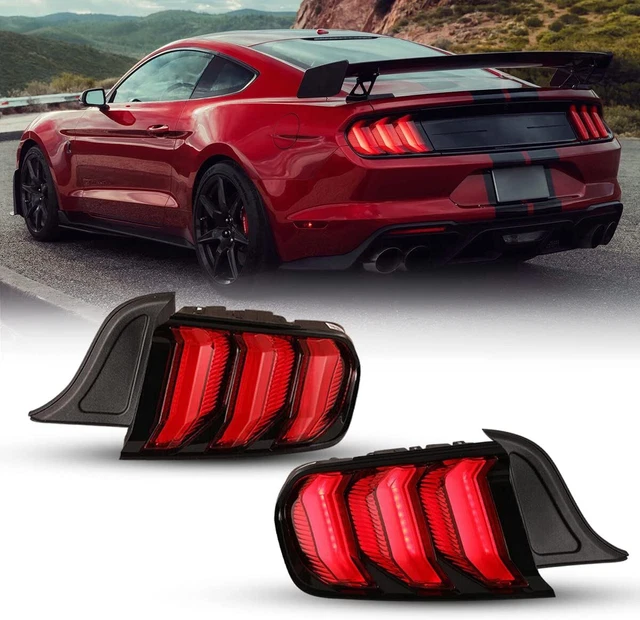 PAIR TAIL LIGTHT 2015-2023 For Ford Mustang Red Turn Signal Rear ...