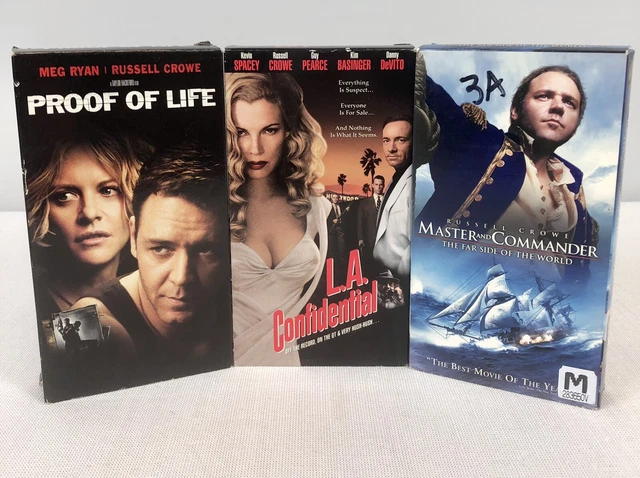 RUSSELL CROWE VHS Tape Lot 3 LA Confidential Master Commander Proof ...