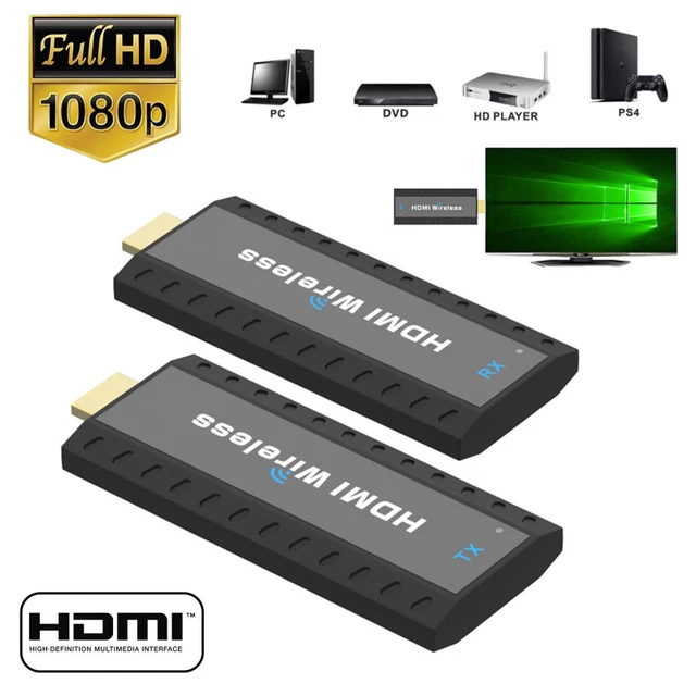 EXTENSOR INALÁMBRICO HDMI transmisor de video receptor pantalla espejo ...