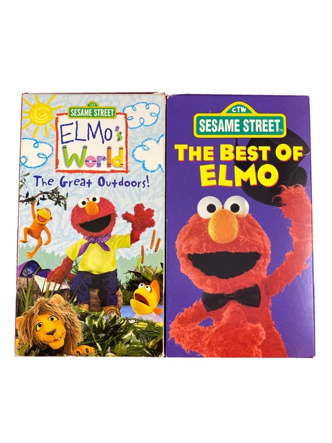 2 SESAME STREET Elmo VHS Elmo’s World The Great Outdoors The Best of ...
