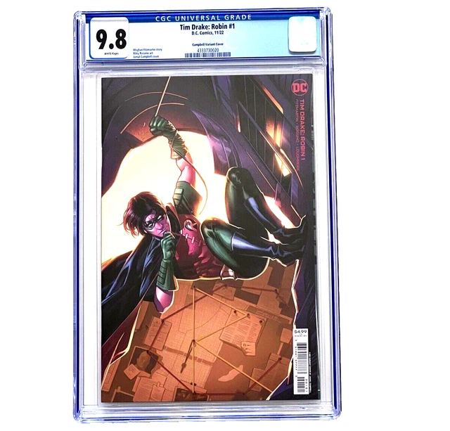 TIM DRAKE ROBIN #1 1:100 Jamal Campbell Variant CGC 9.8 RARE HTF 2022 ...