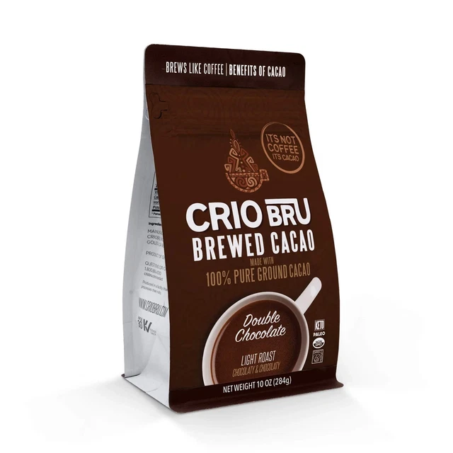 CRIO BRU DOUBLE Chocolate Cacao Drink - 10oz, Keto, Caffeine Free £19. ...