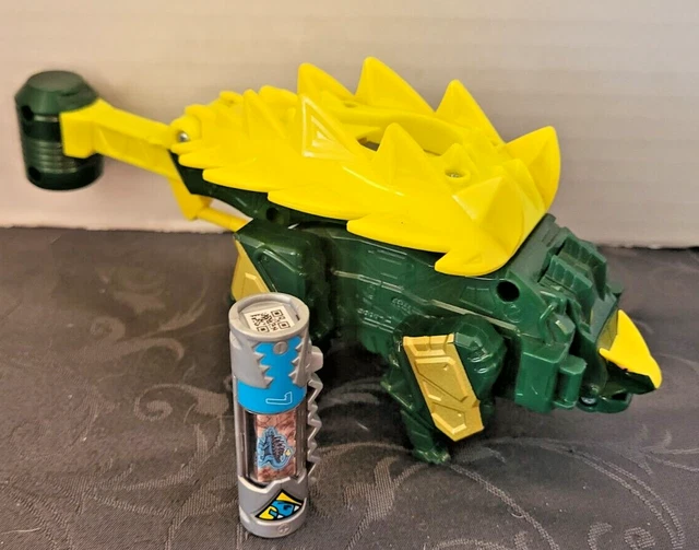 POWER RANGERS DINO Charge Green Ankylosaurus Zord + Number 7 Dino ...