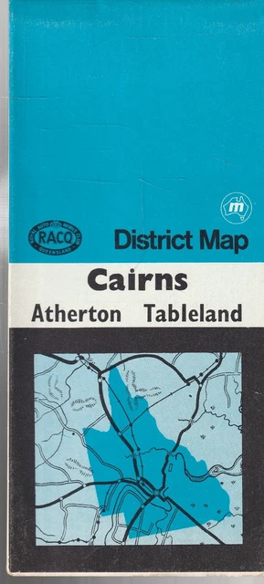 OLD AUSTRALIAN MAP ,Racq , District Map , Cairns , Atherton Tablelands ...