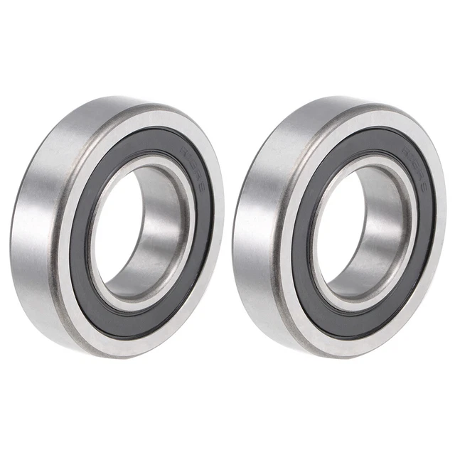R16-2RS DEEP GROOVE Ball Bearing 1"x2"x1/2" Double Sealed Chrome ...