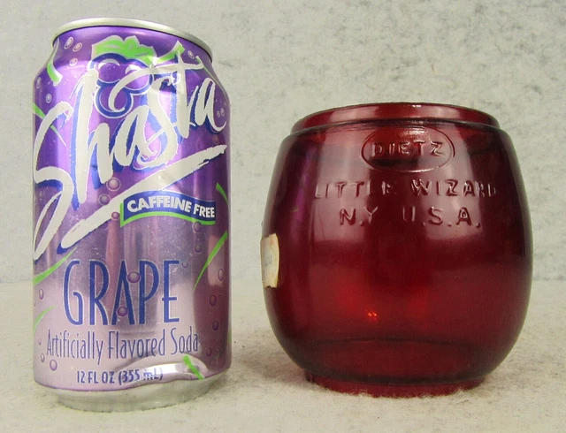 ANTIQUE VINTAGE DIETZ Little Wizard Ruby Red Glass Loc Nob Lantern ...