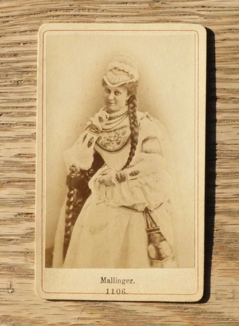 CDV FOTO UM 1875 +++ KUK Opernsängerin MATHILDE MALLINGER ++ Wien ...