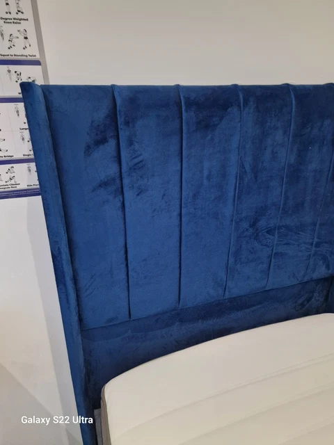 SINGLE BED WITH trundle from Dreams with velvet winged headboard £104. ...