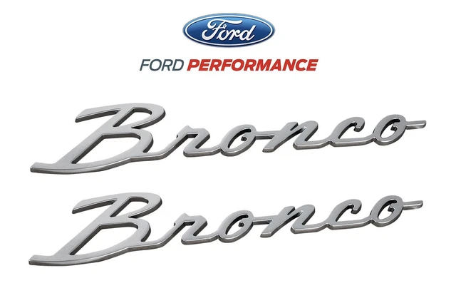 2021-2025 FORD BRONCO OEM M-1447-BSS Silver Script Heritage Fender Emblems Pair $140.13 ...